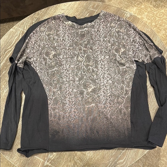 All Saints | Tops | All Saints Black And Gray Snake Print Top | Poshmark